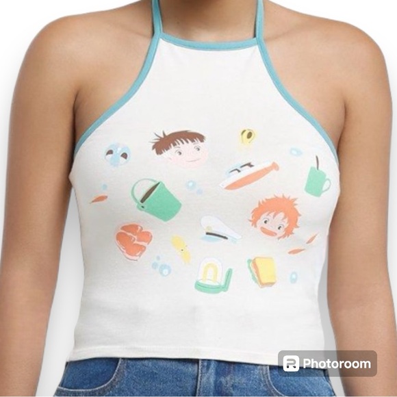 Her Universe | Tops | Studio Ghibli Ponyo Sosuke And Icons Halter Top ...